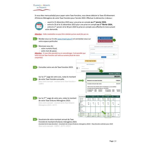 Guide pour enlever la TEOM de la Taxe Foncière - Commune d'Iverny